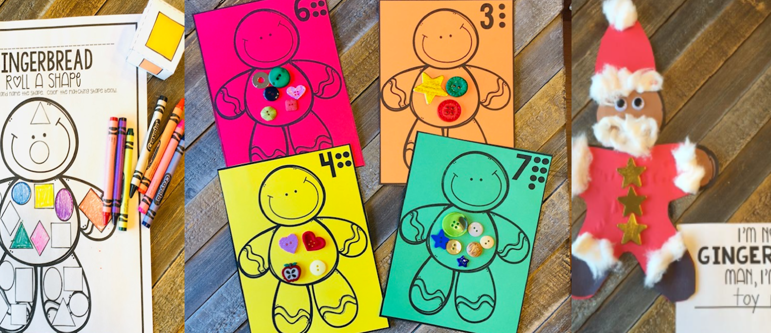 Gingerbread Man Activities, Crafts and Math and Literacy Centers