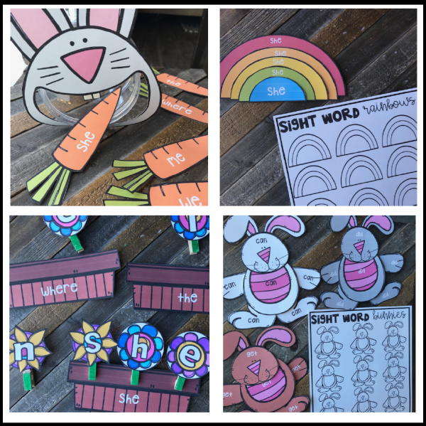 Editable Sight Word Games, Printables & Activities March Spring Weather