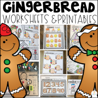 Gingerbread Math and Literacy Centers Preschool - Kindergarten