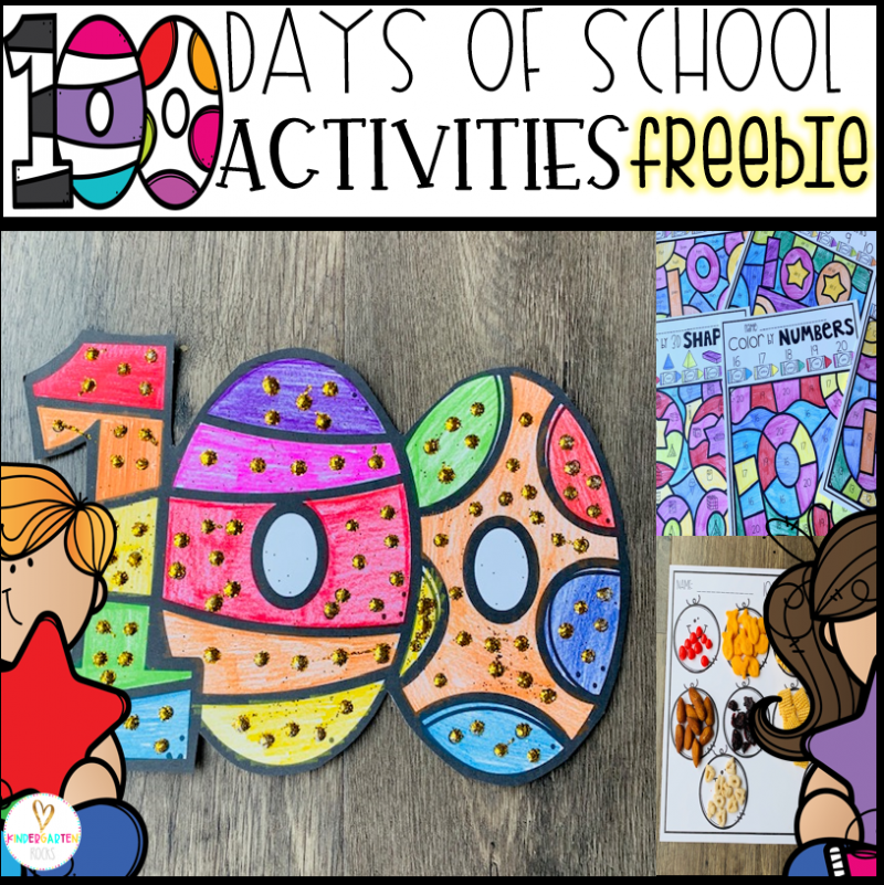 100th Day of School Freebie - Kindergarten Rocks Resources