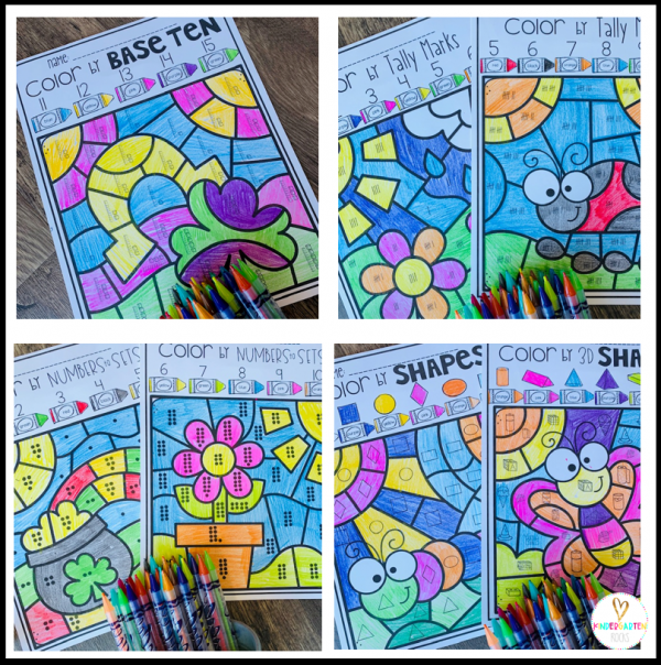 St. Patrick’s Day and Spring Activities Color by Skills {EDITABLE} Spring