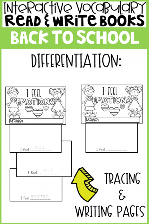 Back to School Vocabulary Readers - Kindergarten Rocks Resources