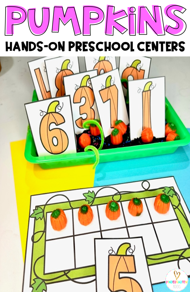 Pumpkin Centers for Preschool - Kindergarten Rocks Resources