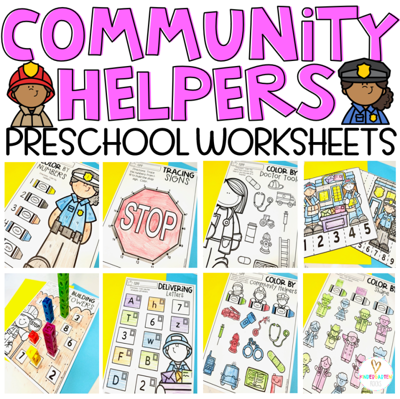 Community Helpers Printables and Centers for Preschool - Kindergarten ...