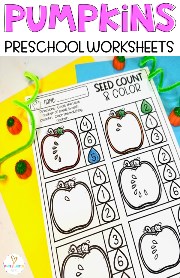 Pumpkin Math and Literacy Worksheets - Kindergarten Rocks Resources