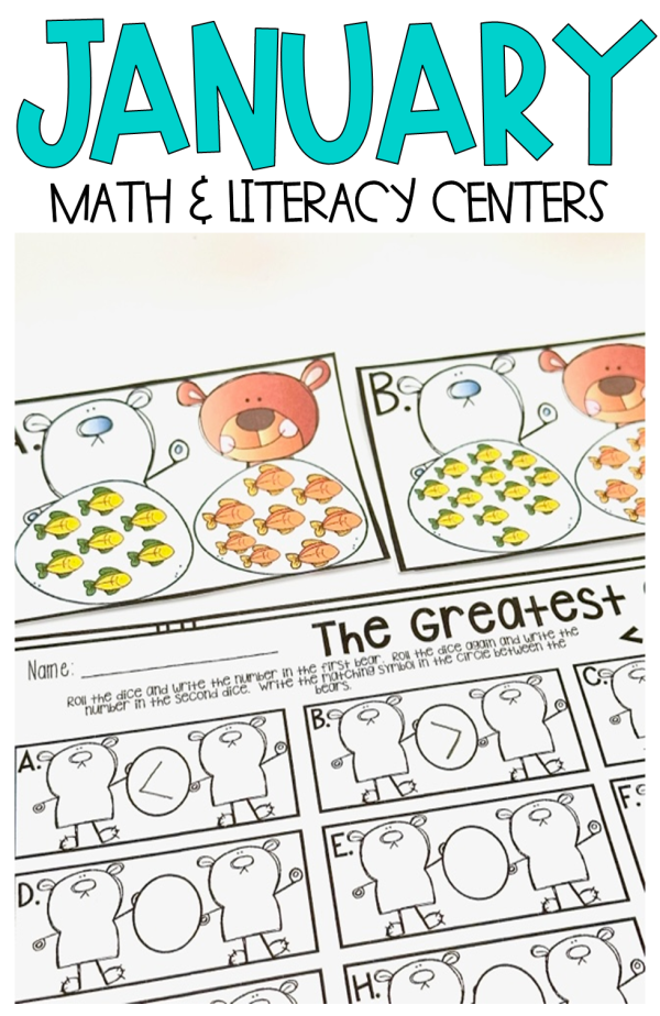 January Math and Literacy Centers Kindergarten - Kindergarten Rocks ...