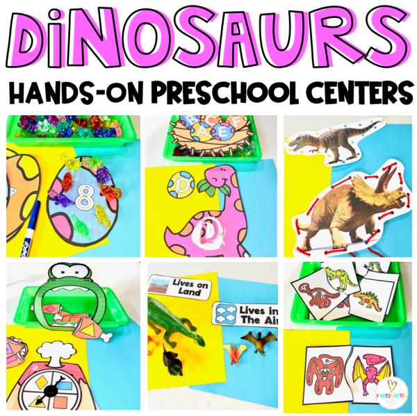 Dinosaur Centers for Preschool - Kindergarten Rocks Resources