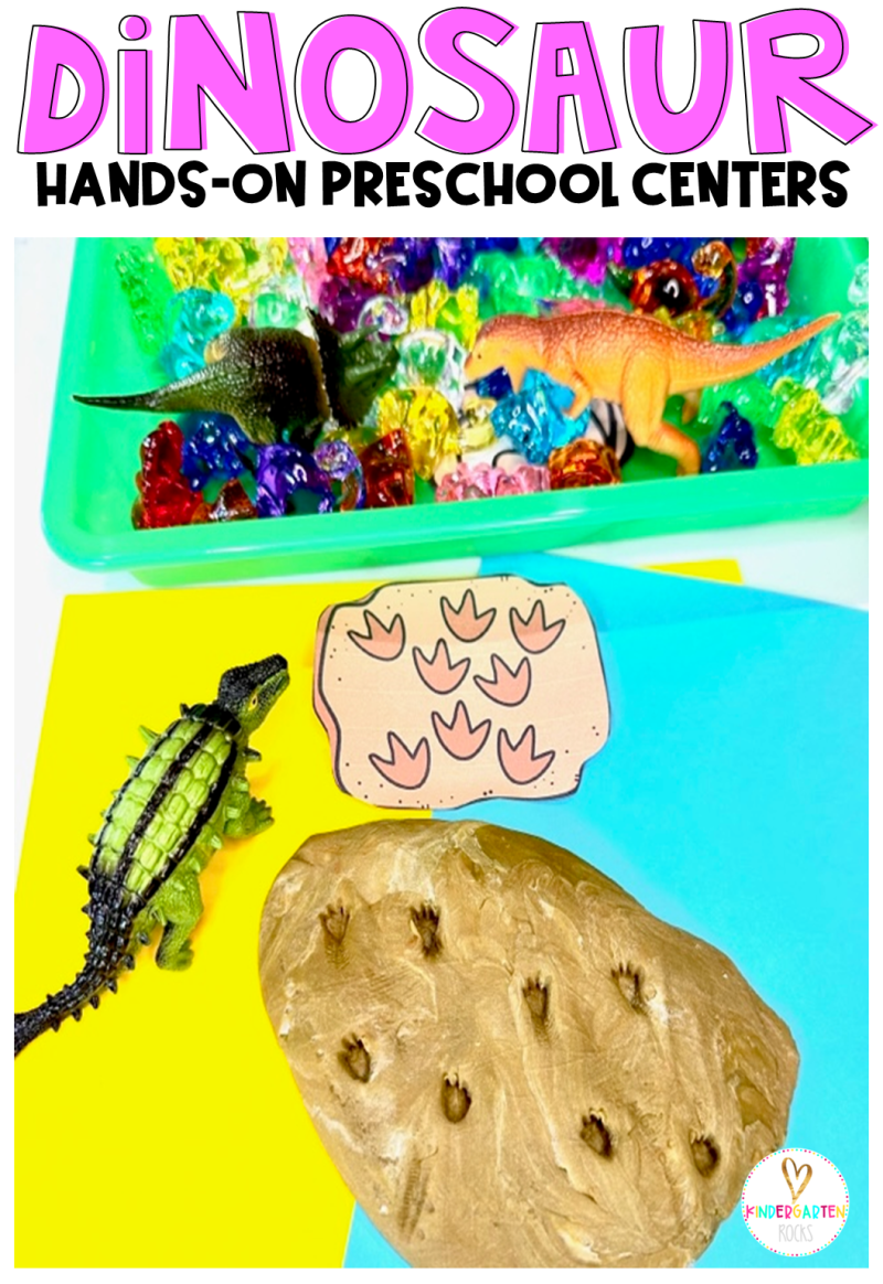 Dinosaur Centers for Preschool - Kindergarten Rocks Resources