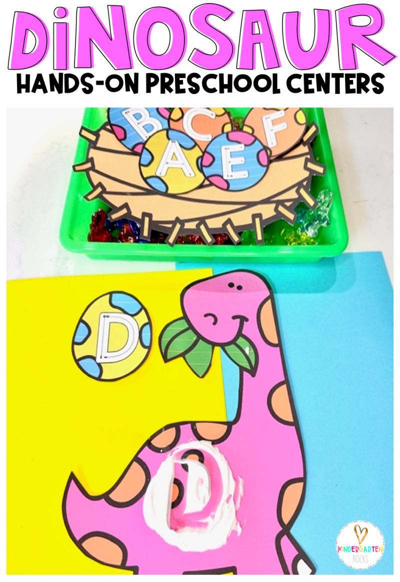 Dinosaur Centers for Preschool - Kindergarten Rocks Resources
