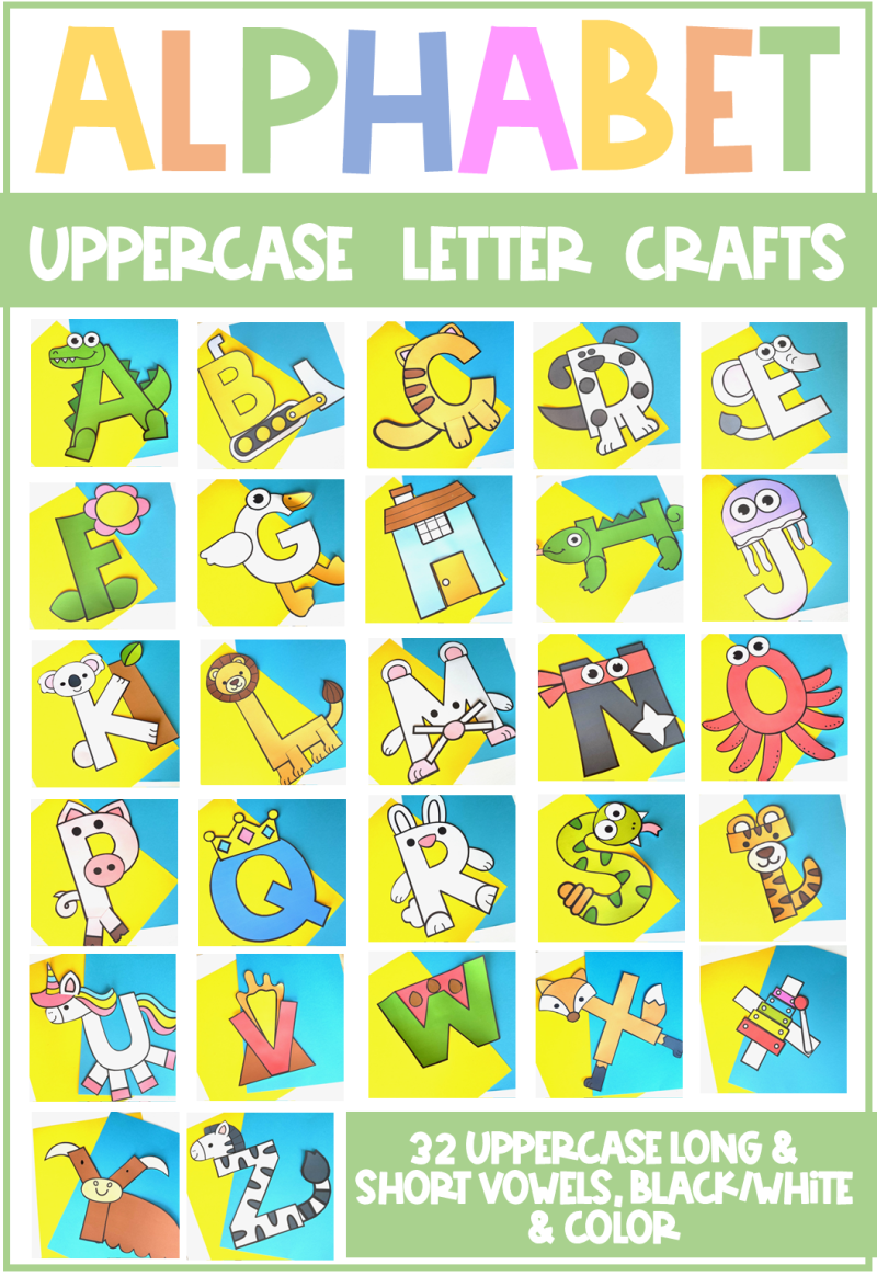 Uppercase Alphabet Activities Crafts - Kindergarten Rocks Resources