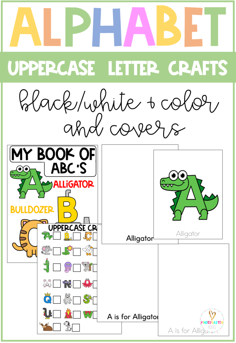 Uppercase Alphabet Activities Crafts - Kindergarten Rocks Resources