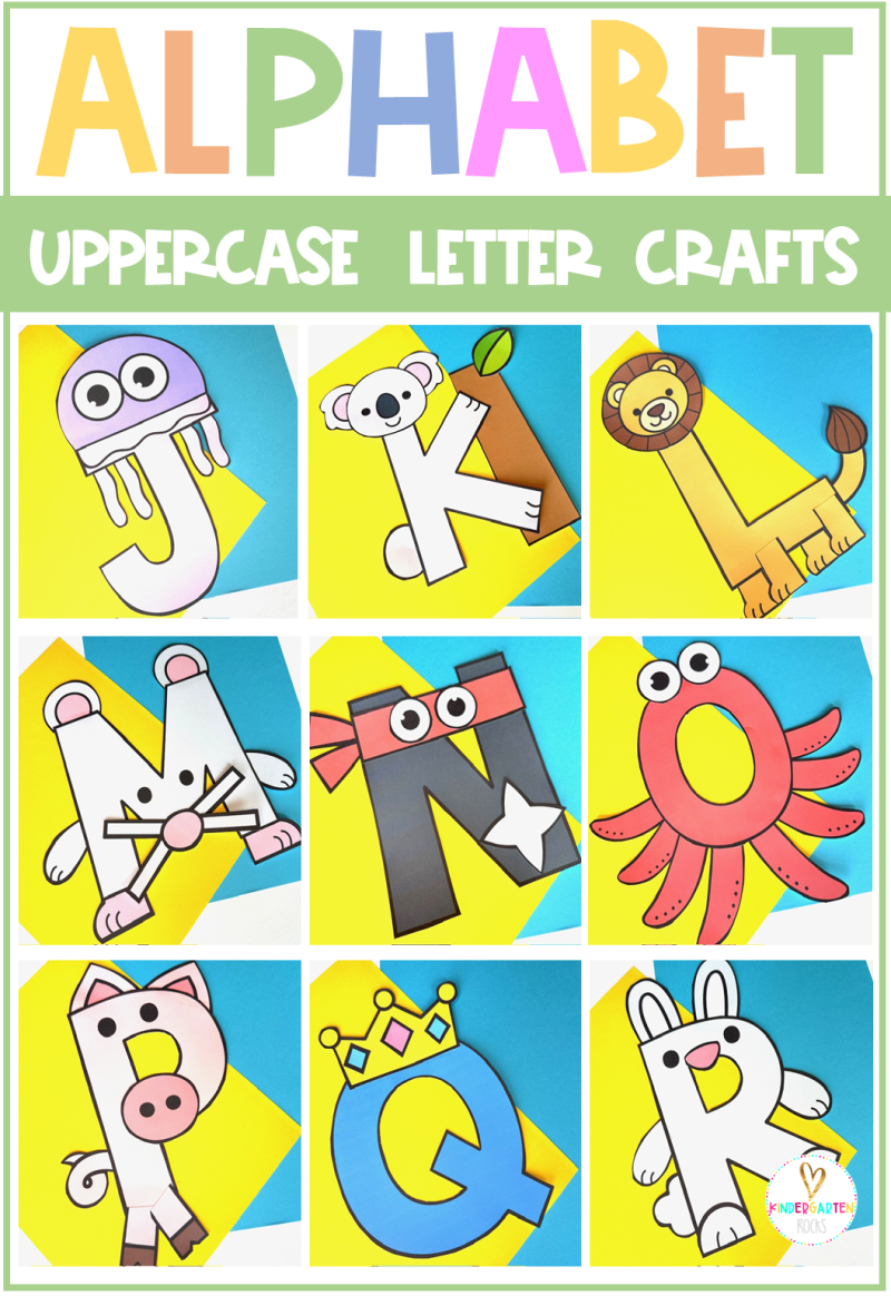 Uppercase Alphabet Activities Crafts - Kindergarten Rocks Resources