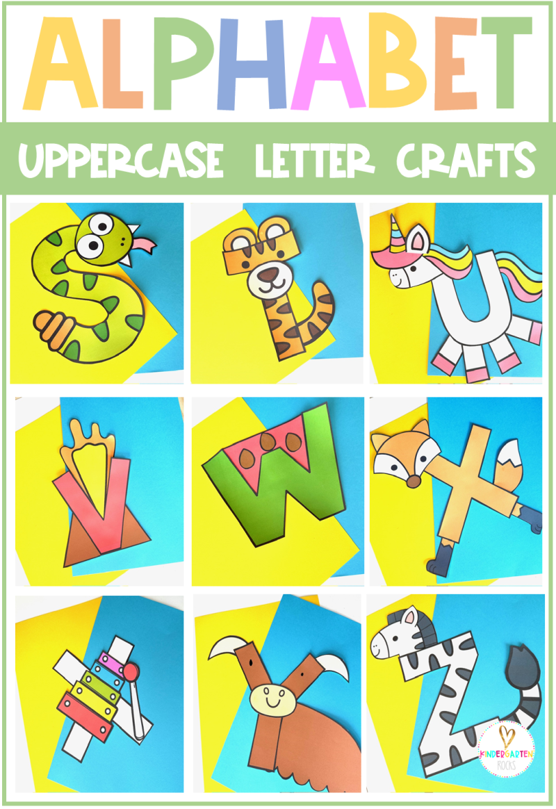 Uppercase Alphabet Activities Crafts - Kindergarten Rocks Resources